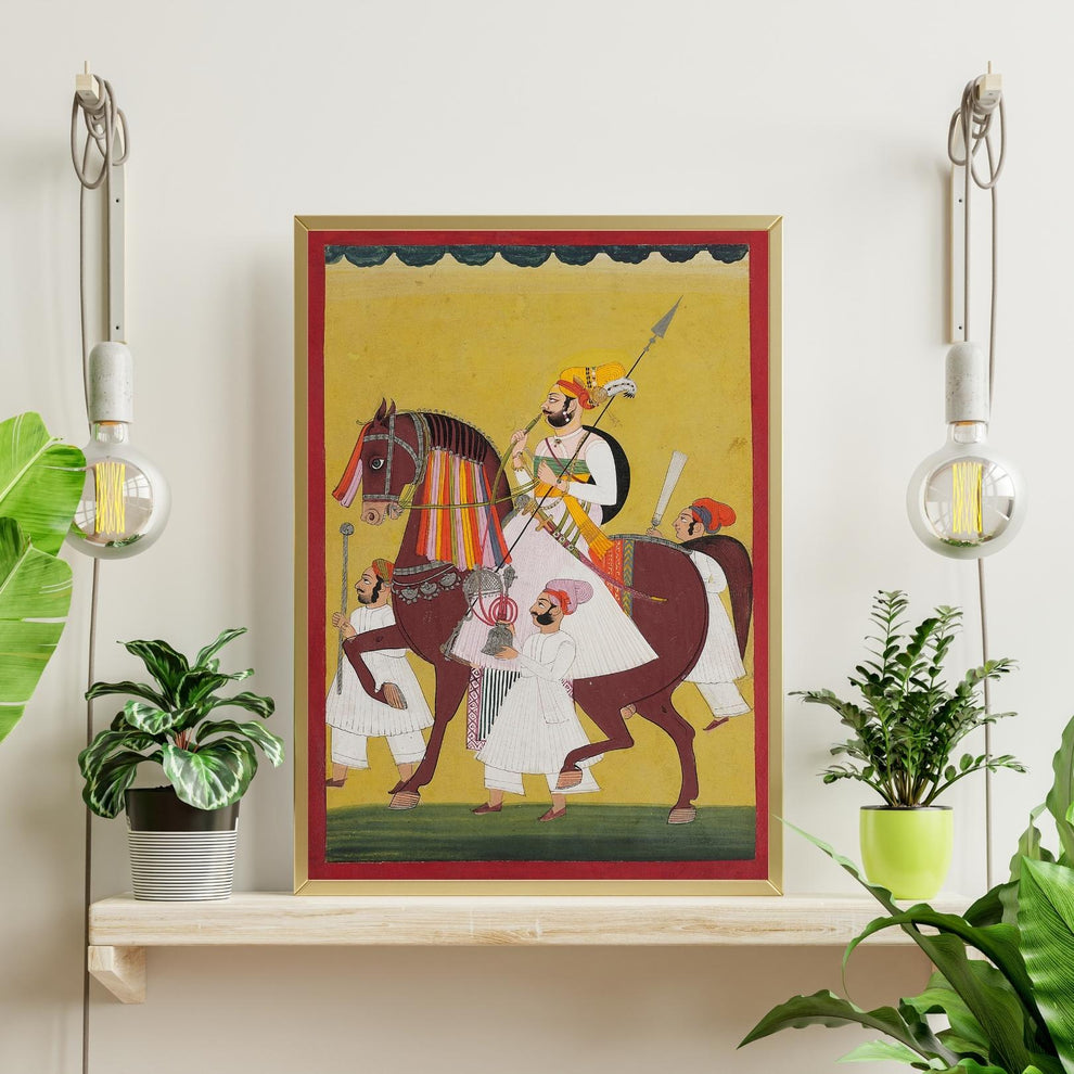 Equestrian portrait of Maharana Jawan Singh of mewar – themaazimerchant